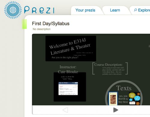 Using Prezi to Tour Course Syllabus | DWRL Lesson Plans